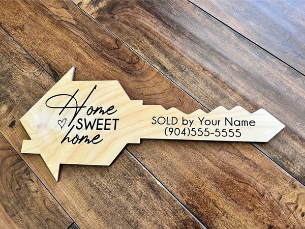 Real estate closing sign - Home sweet home key – Happyism, Inc.